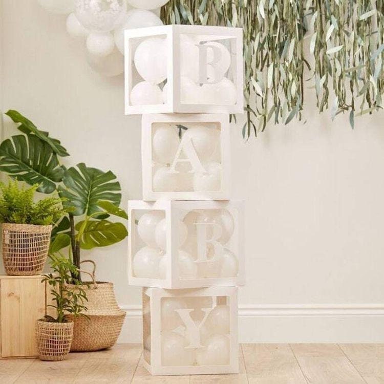 White BABY Balloon Boxes! – PARTYBAR.CO