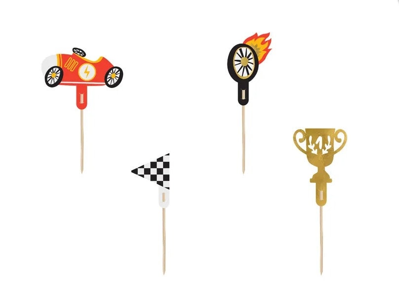 4 PCS Race Car Toppers – PARTYBAR.CO